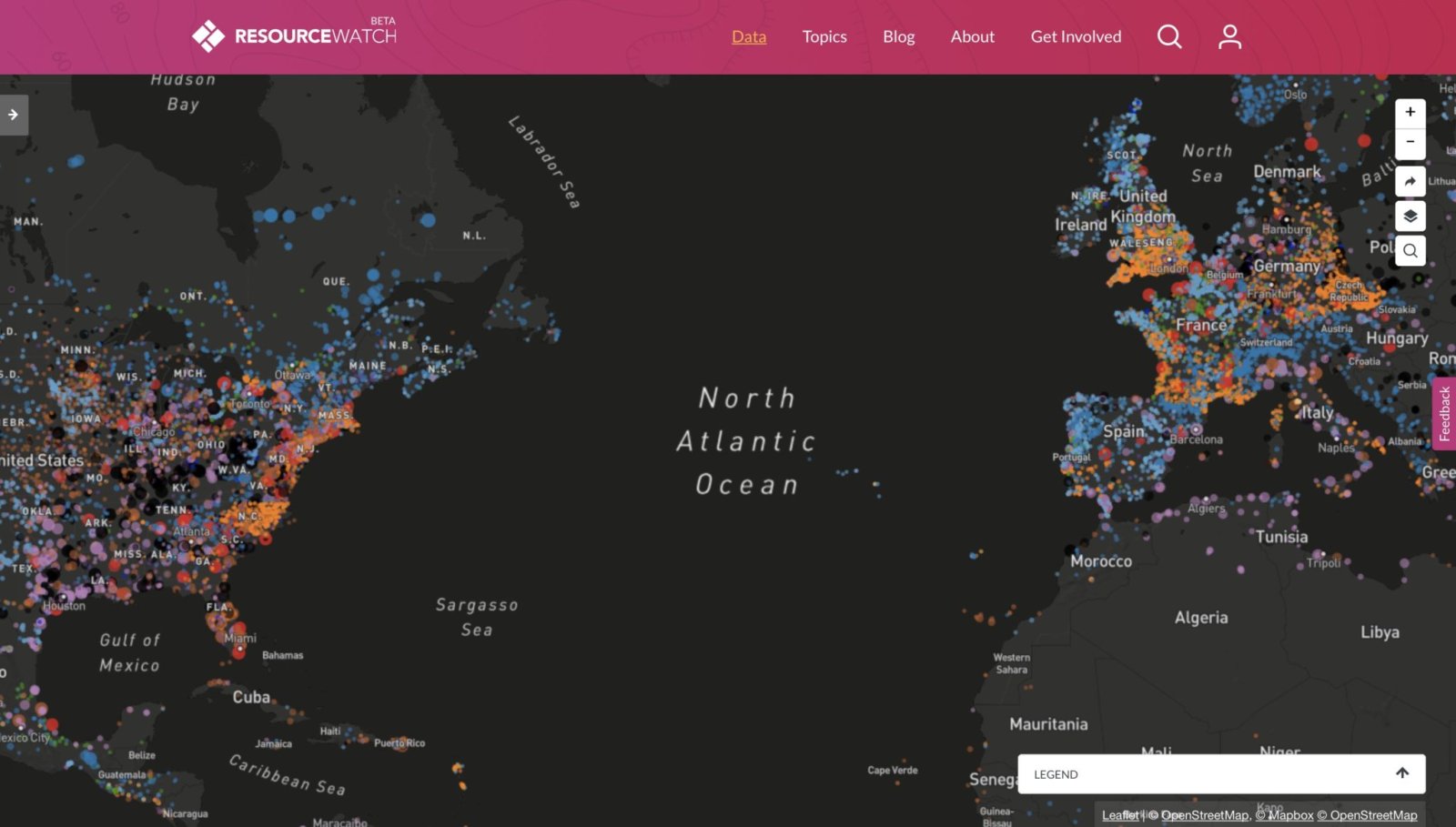 Un mapa interactivo ofrece información detallada sobre las centrales ...